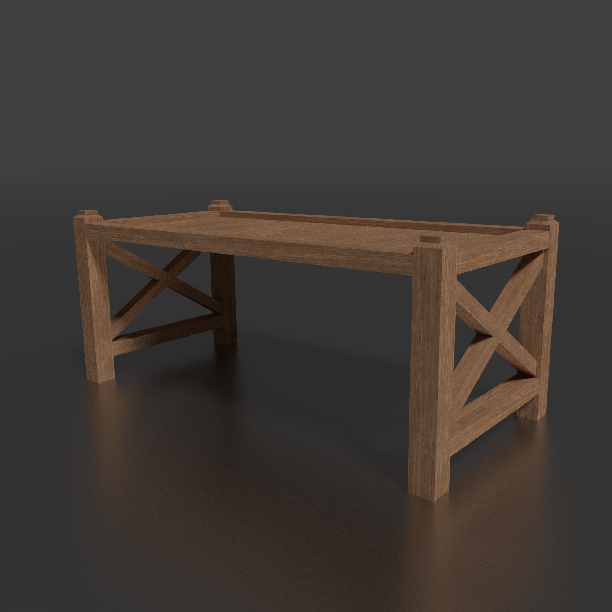 Meja Kayu 001-030 3D model | CGTrader