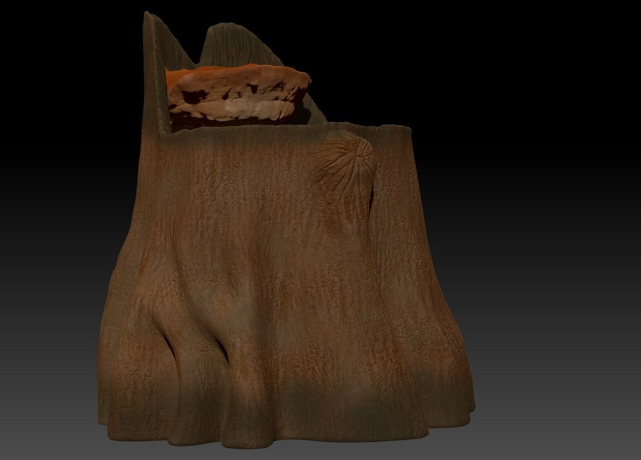 tree stump pot 3D model 3D printable | CGTrader