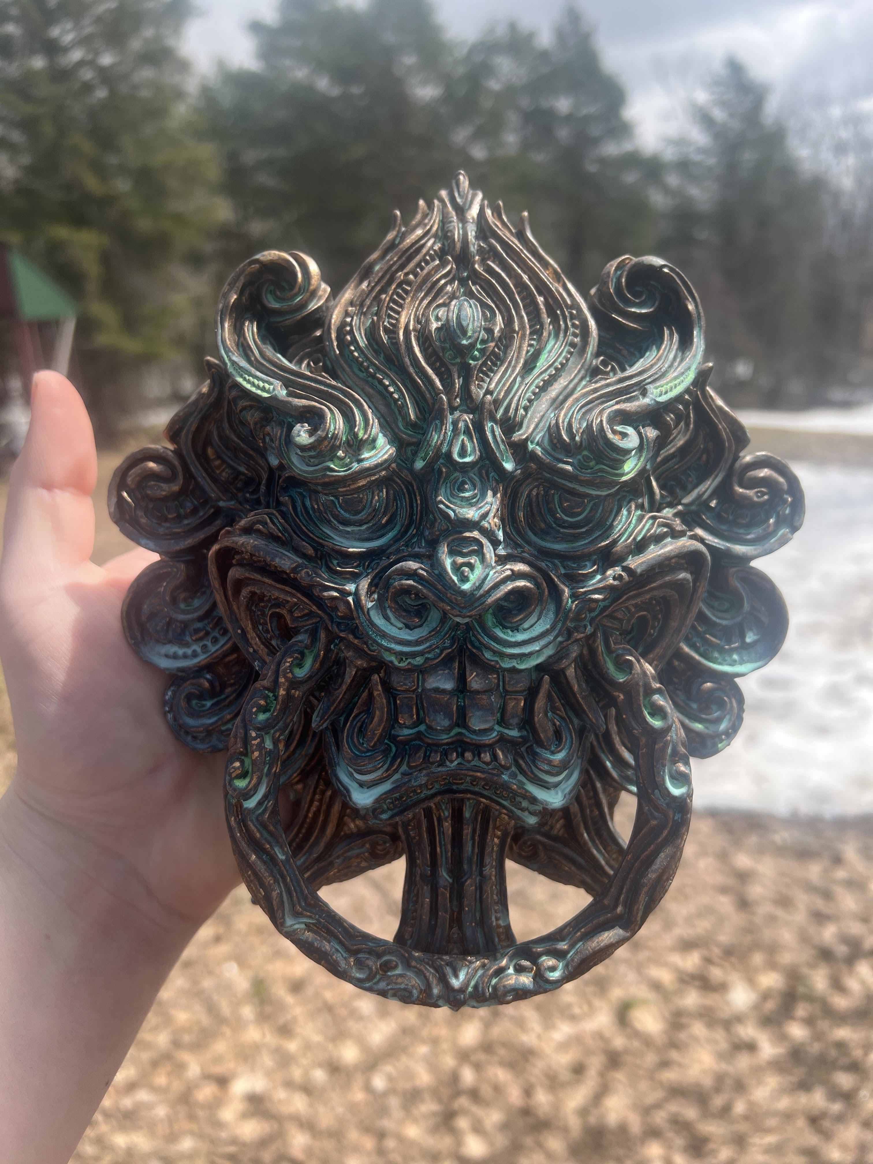 Oni door knocker 3D model 3D printable | CGTrader