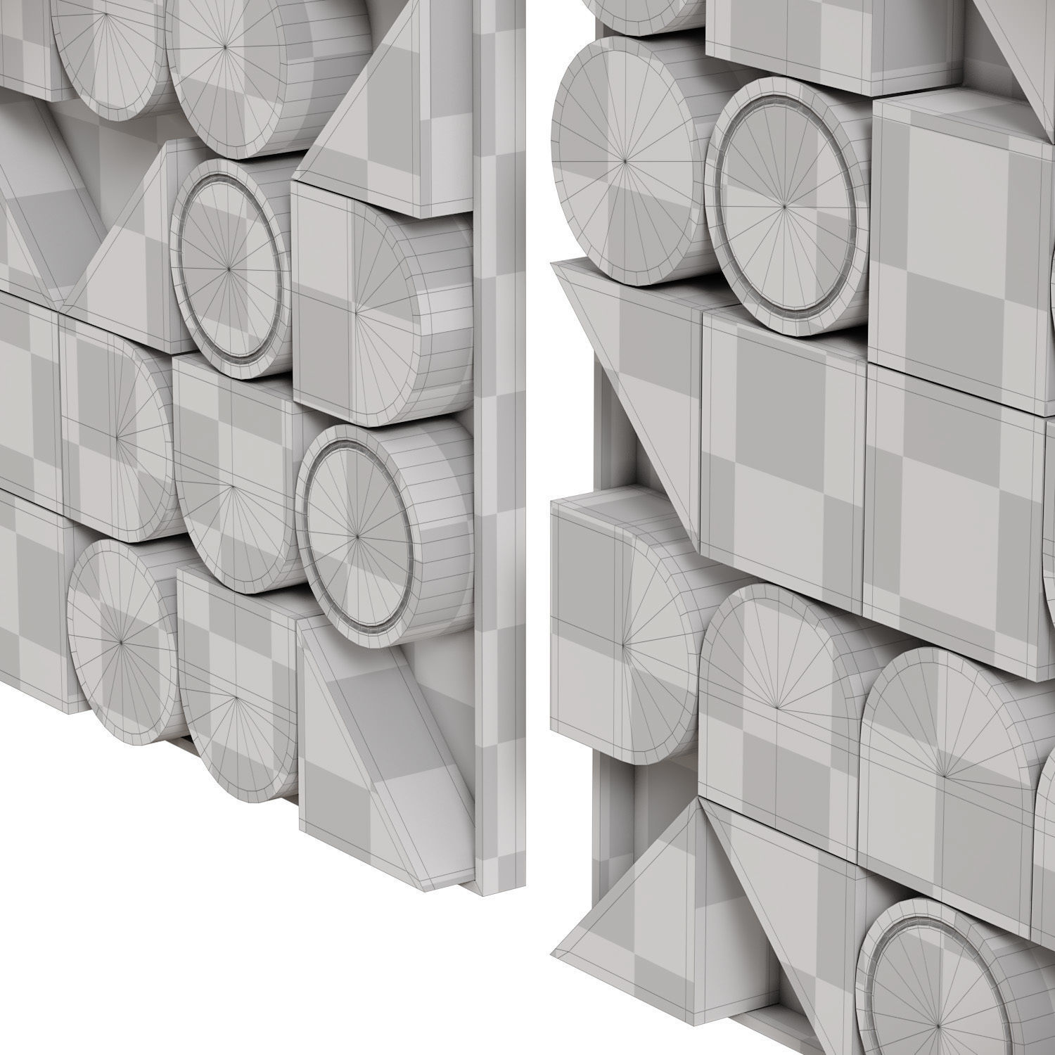 Decorative geometric panel 3D model | CGTrader