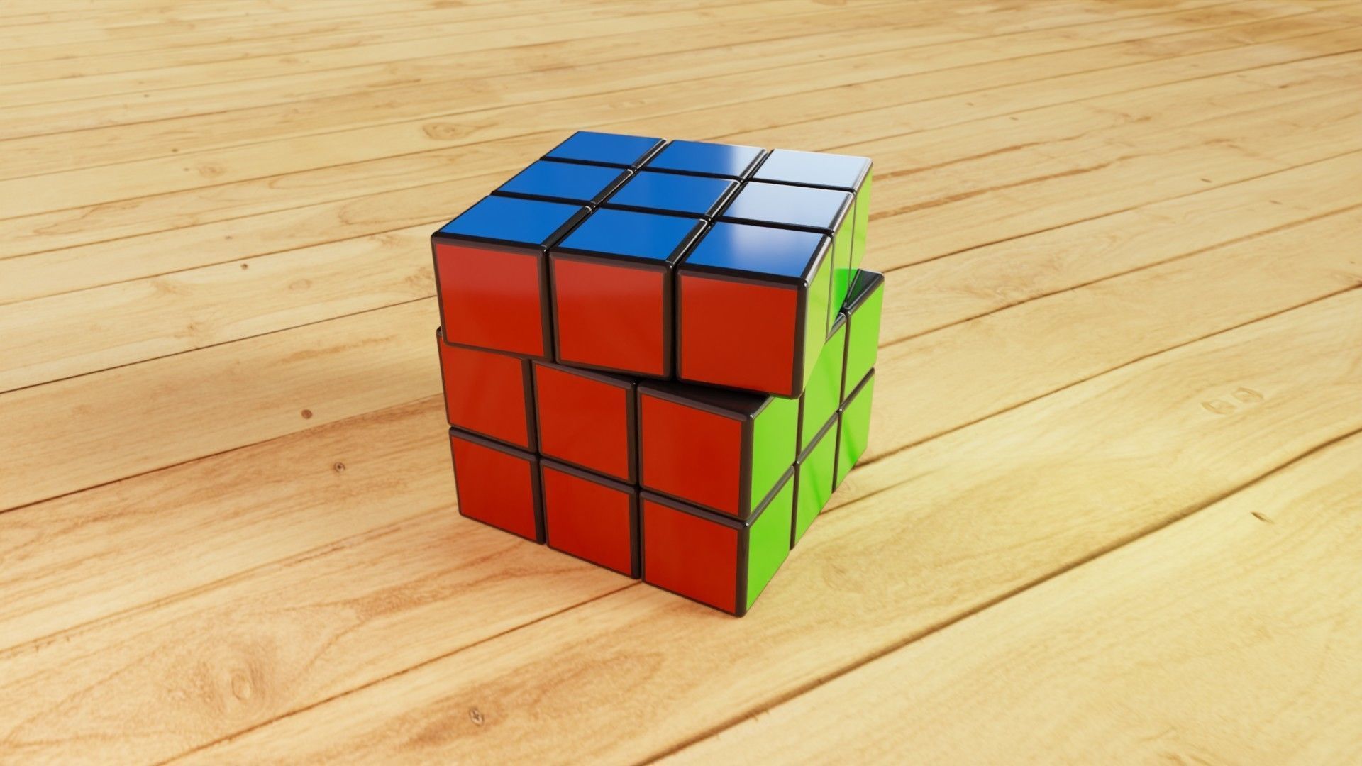 3D model Rubik Cube - Low Polygons - Camera Animated VR / AR / low-poly ...