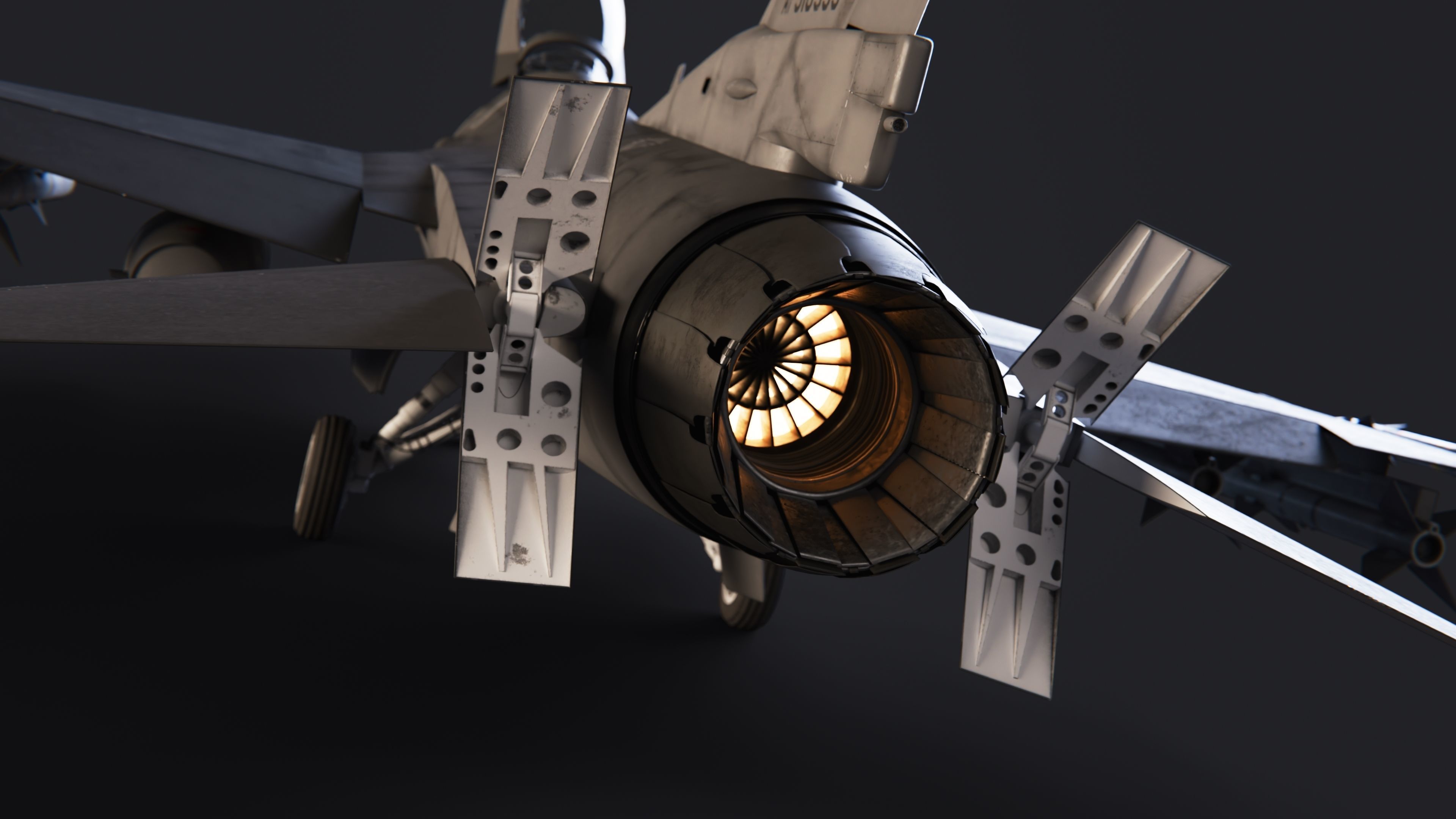 F-16C Viper 3D model rigged | CGTrader