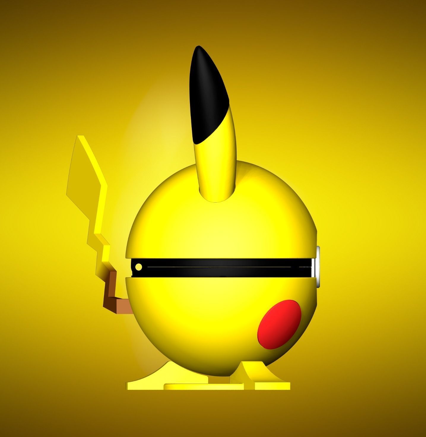 Pokeball Pikachu Functional Pokemon 3D model 3D printable | CGTrader