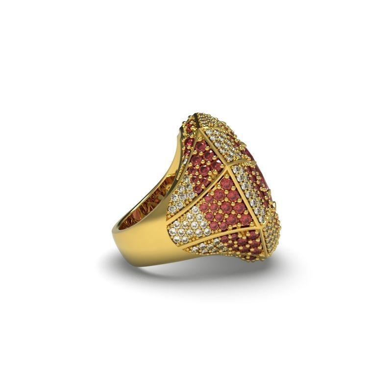 BIG OVAL RING - JEWELRY 3D - AN-595 3D model 3D printable | CGTrader