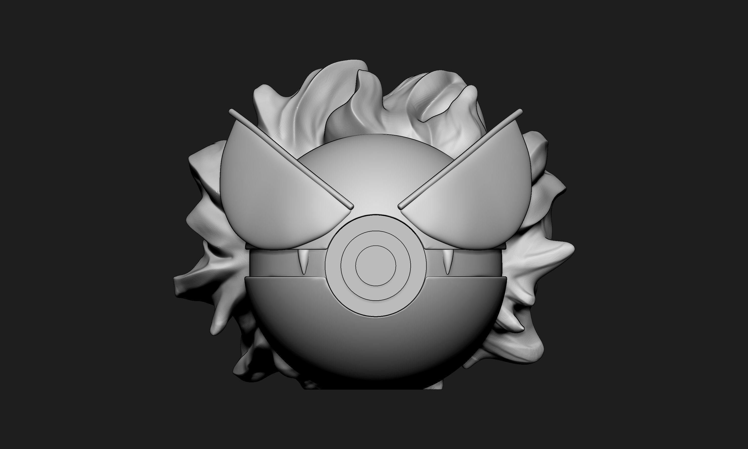 Pokemon Gastly Pokeball 3D model 3D printable | CGTrader