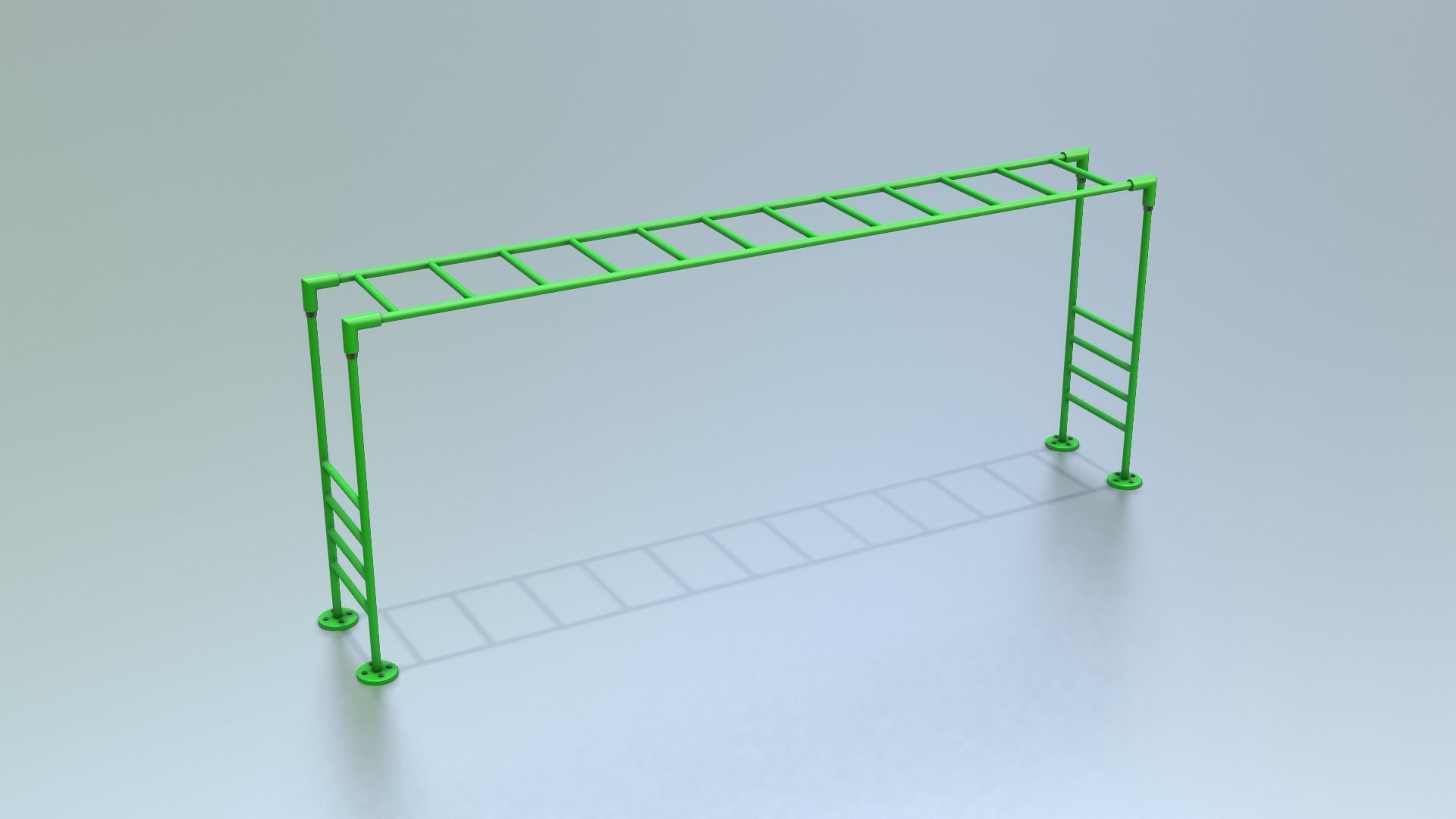 3D model Playground Climber - Horizontal Ladder VR / AR / low-poly ...
