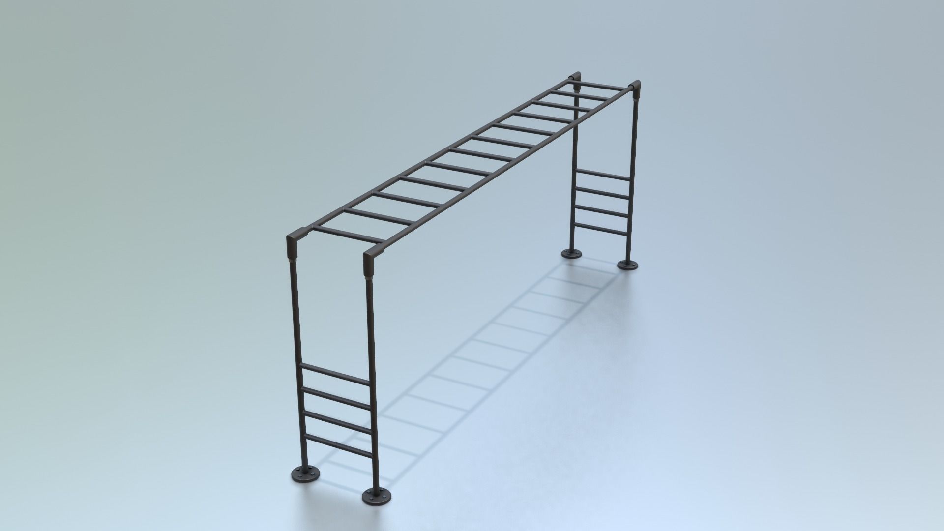 3D model Playground Climber - Horizontal Ladder VR / AR / low-poly ...
