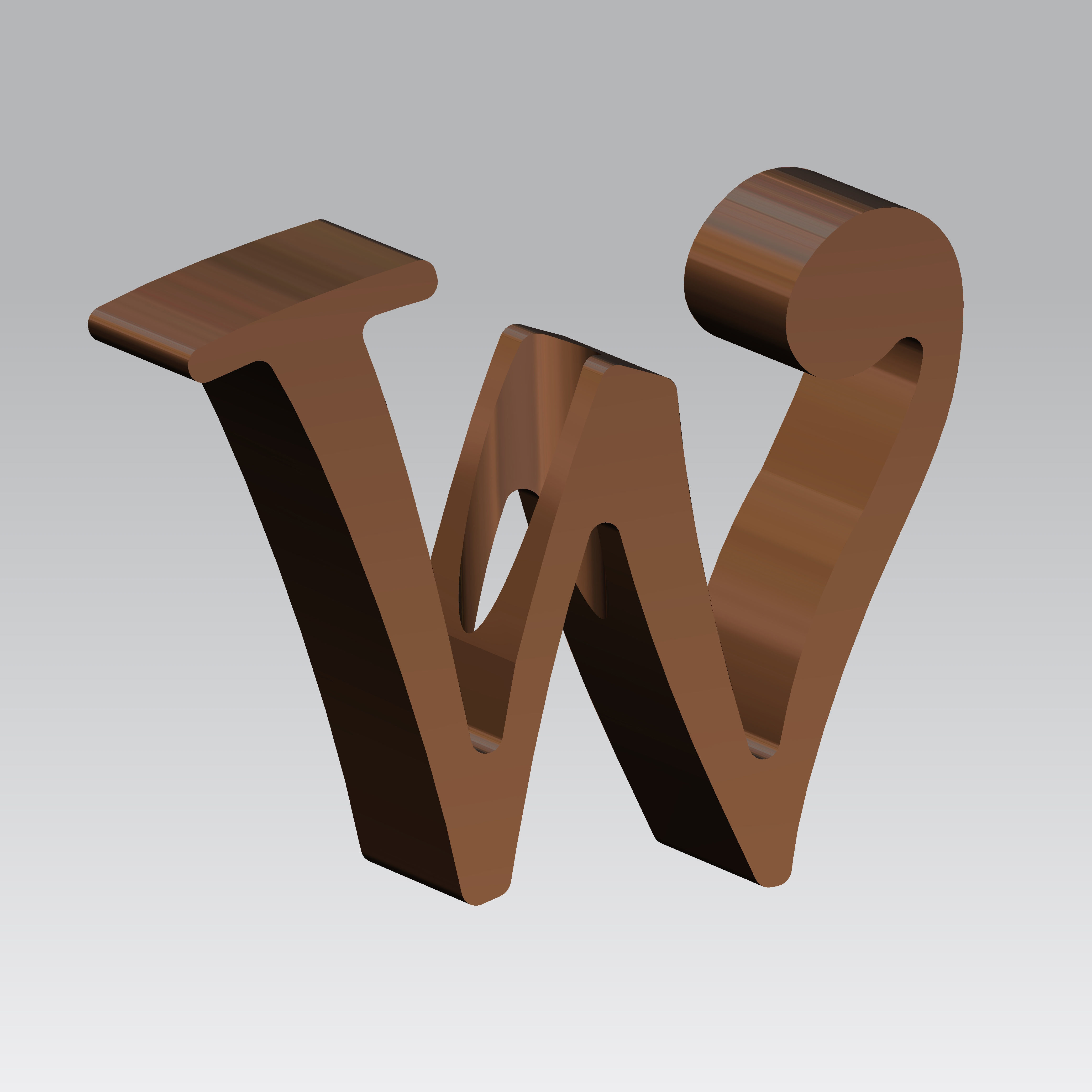 3D Printed Straw Buddy Topper Model Letter W 3D model 3D printable ...