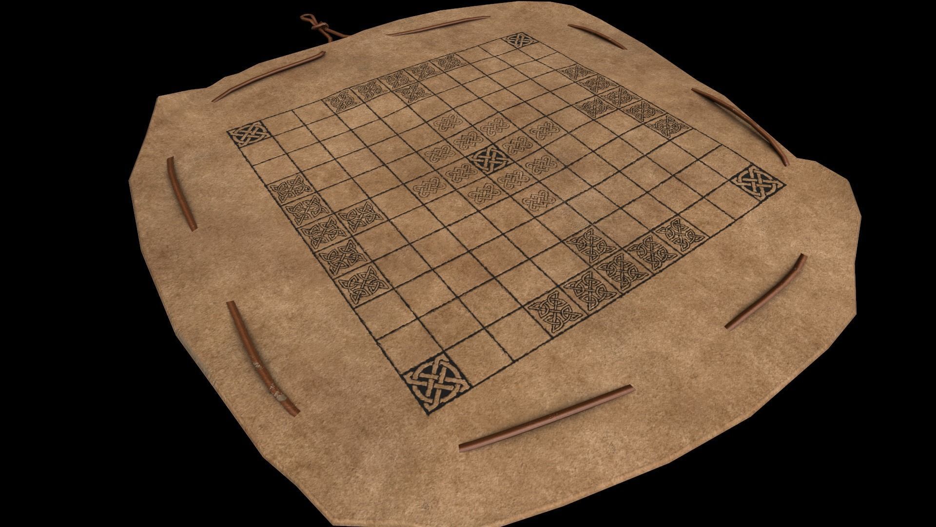 3D model Hnefatafl - Gameready Viking Boardgame models - Leather ...