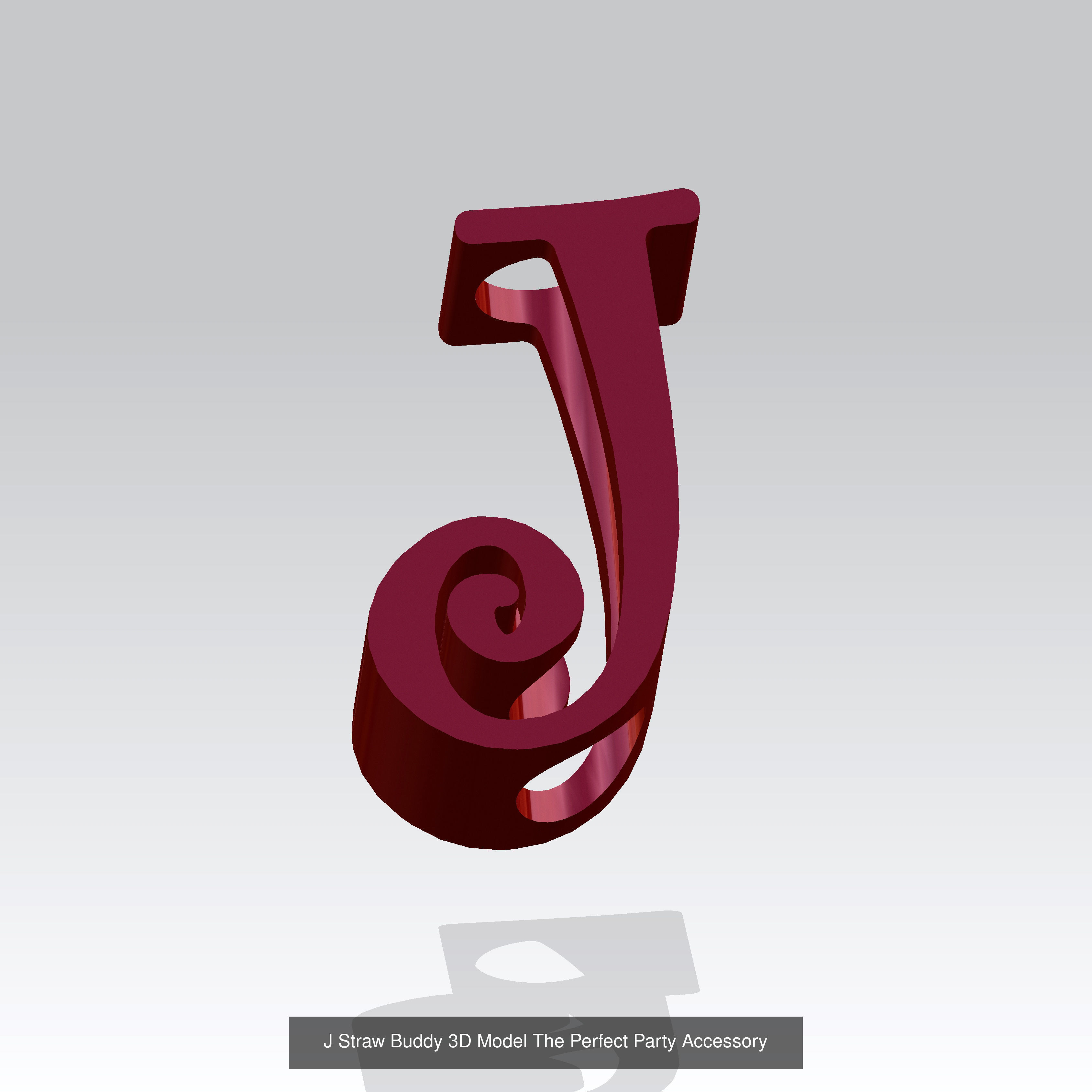 Alphabet Straw Topper Collection 3D Printable Models | CGTrader