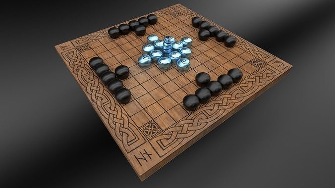 3D model Hnefatafl - Gameready Viking Boardgame models - Square version ...
