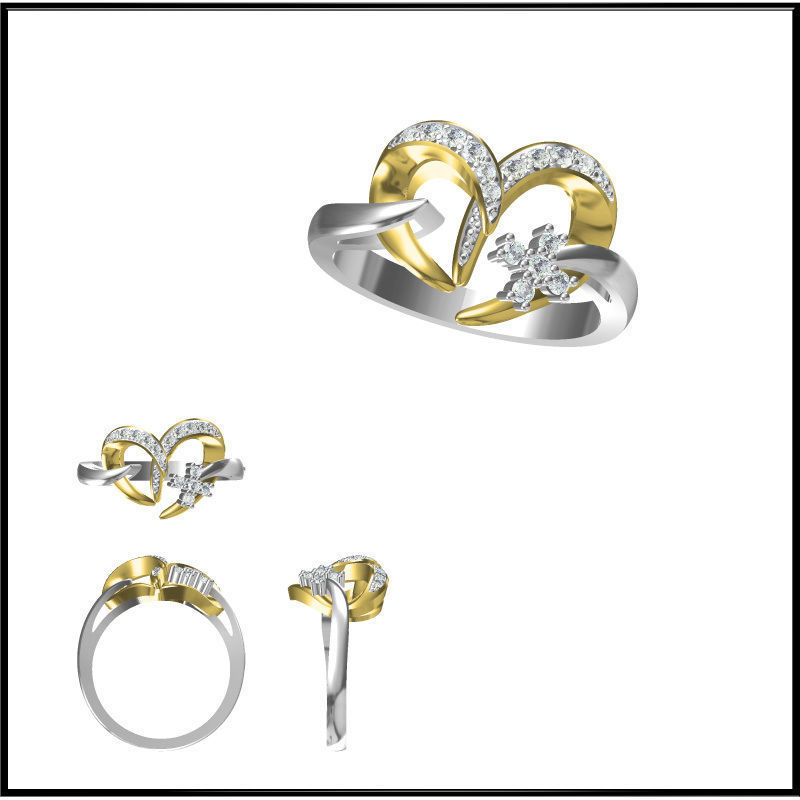 Twelve CAD files of Fancy designs of Rings 3D model 3D printable | CGTrader