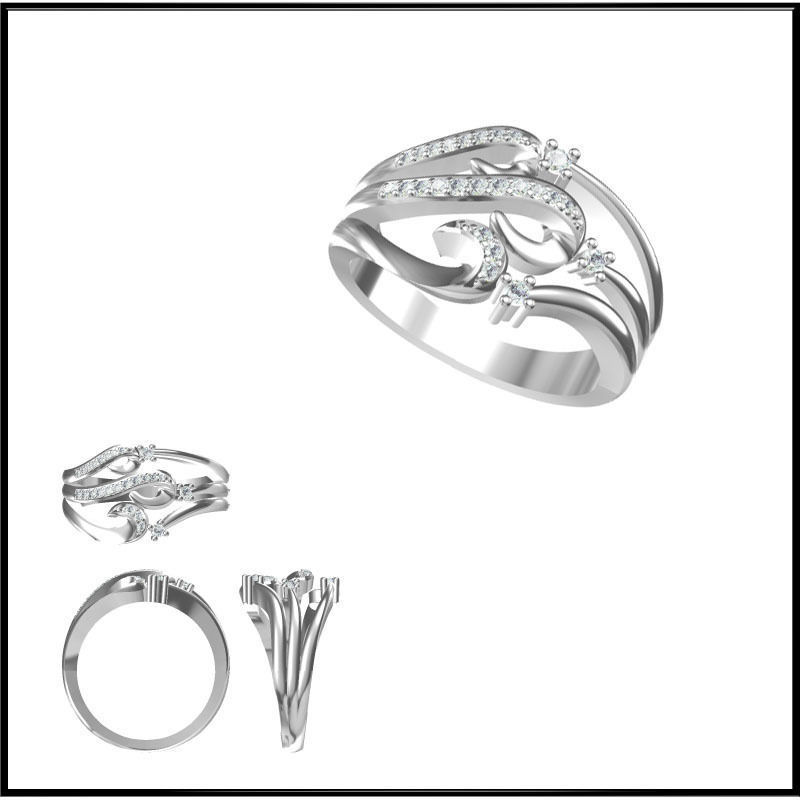 Twelve CAD files of Fancy designs of Rings 3D model 3D printable | CGTrader