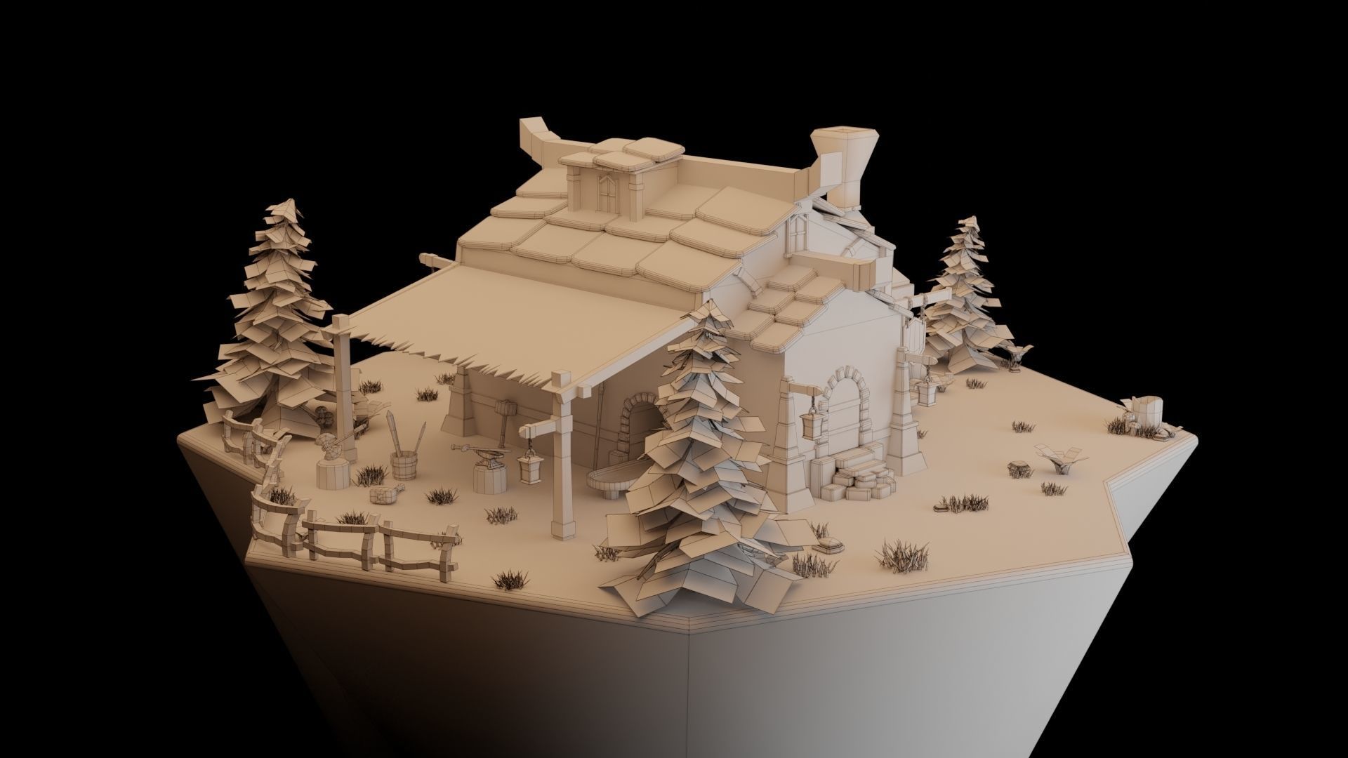 3D model Medieval Blacksmith VR / AR / low-poly | CGTrader