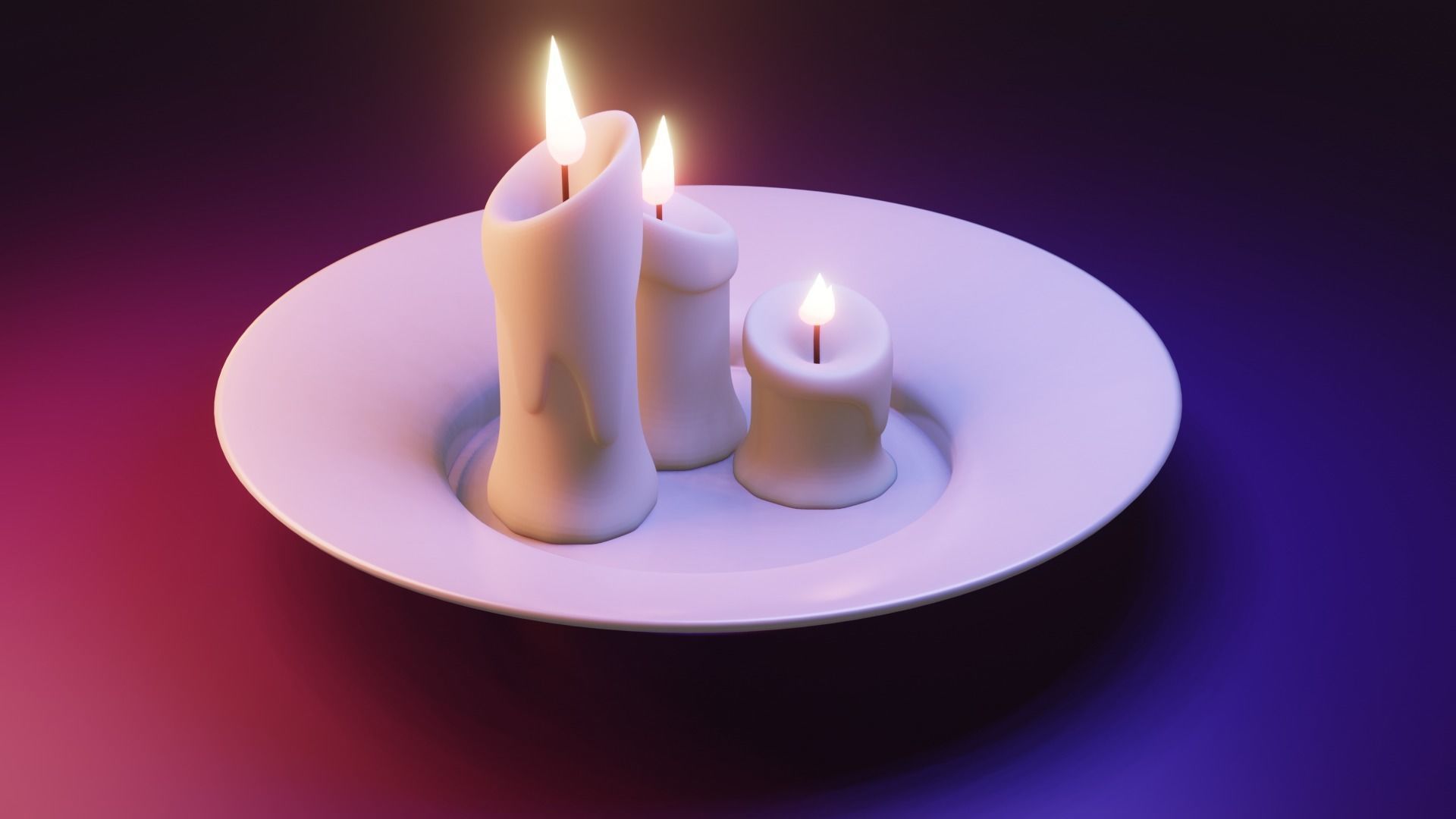 Blender Candle Animation Texture animated | CGTrader