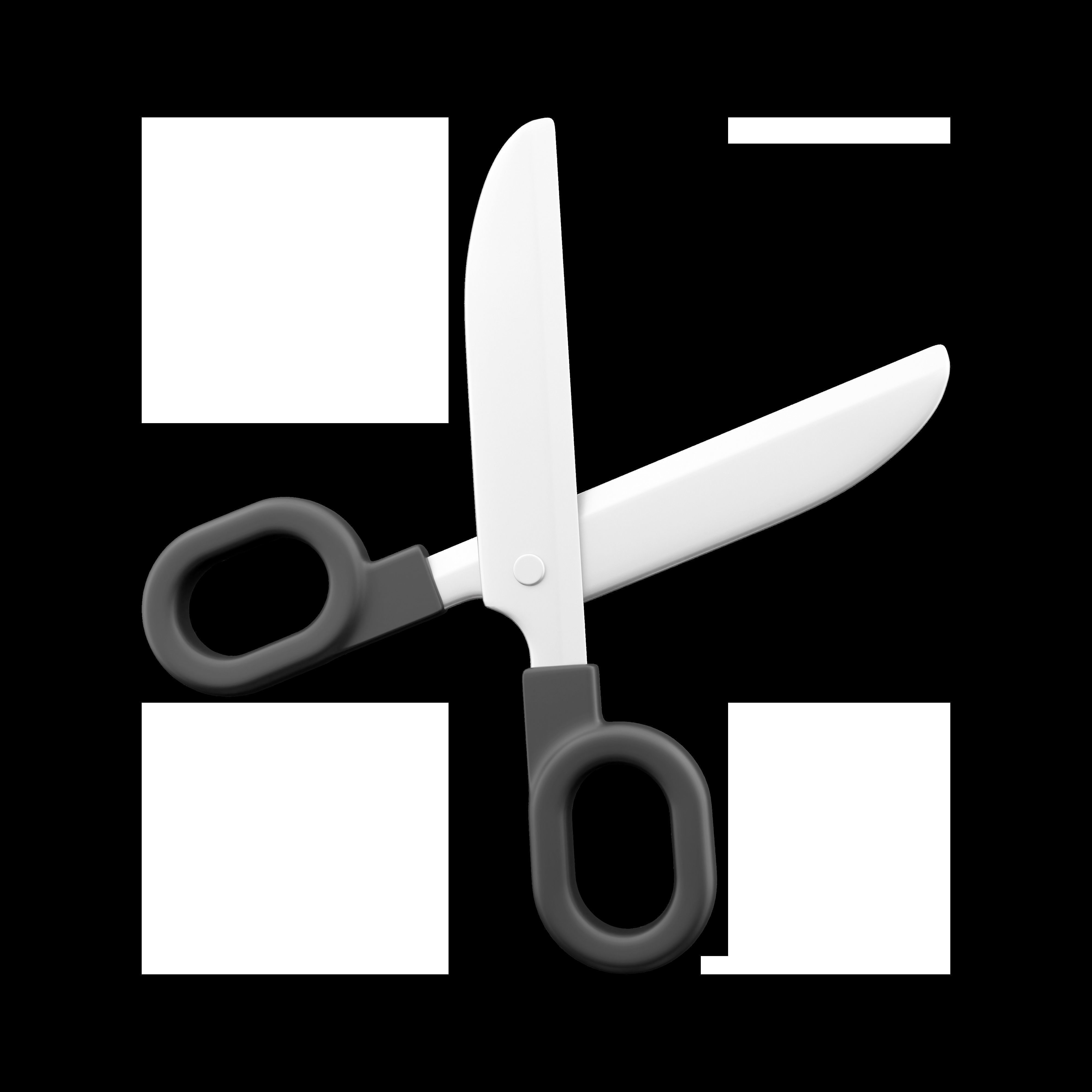 3d open scissor cartoon icon 3D model | CGTrader