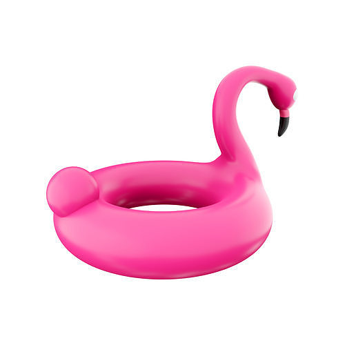 3d pink inflatable flamingo swimming pool ring 3D model | CGTrader
