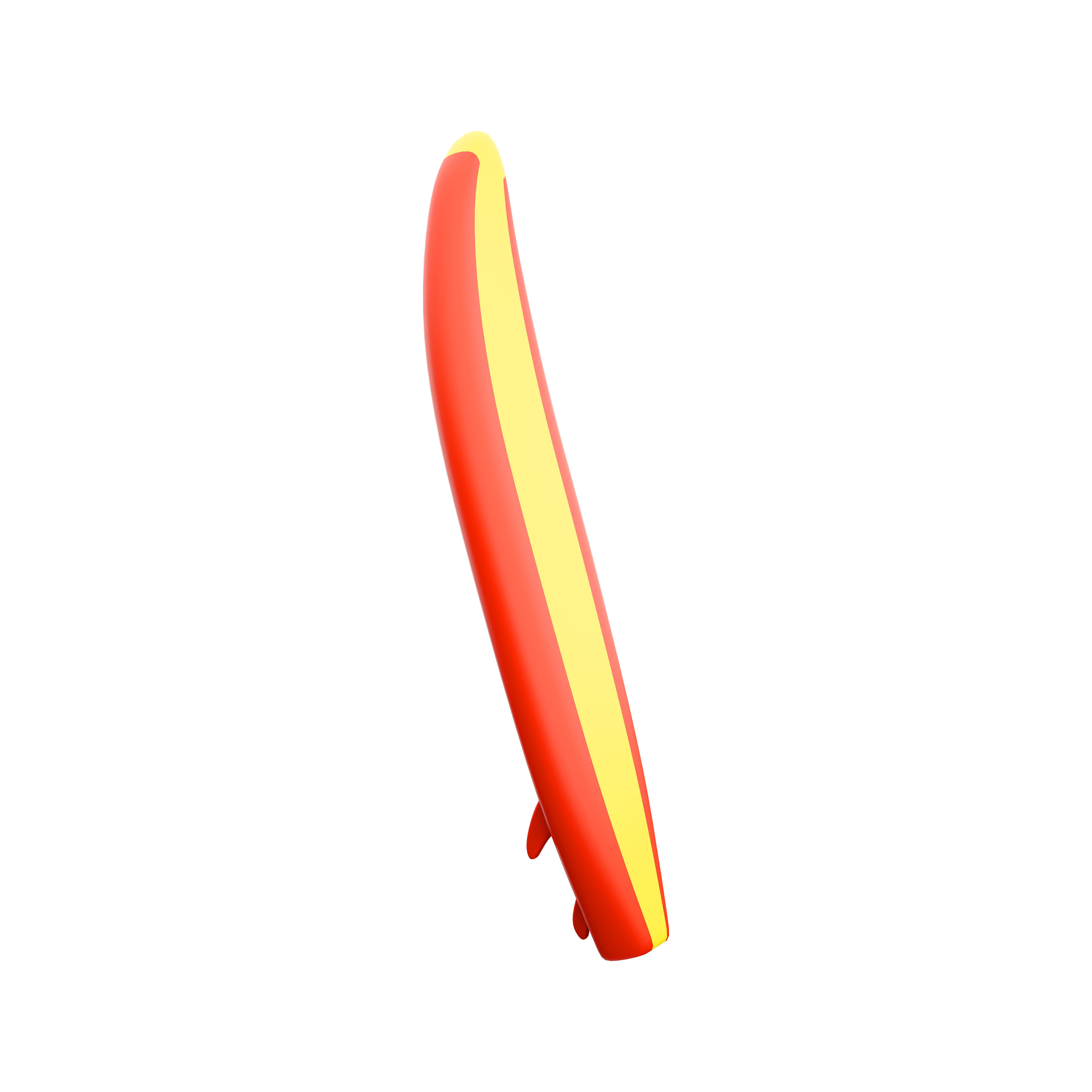 3d yellow and red surfboard 3D model | CGTrader