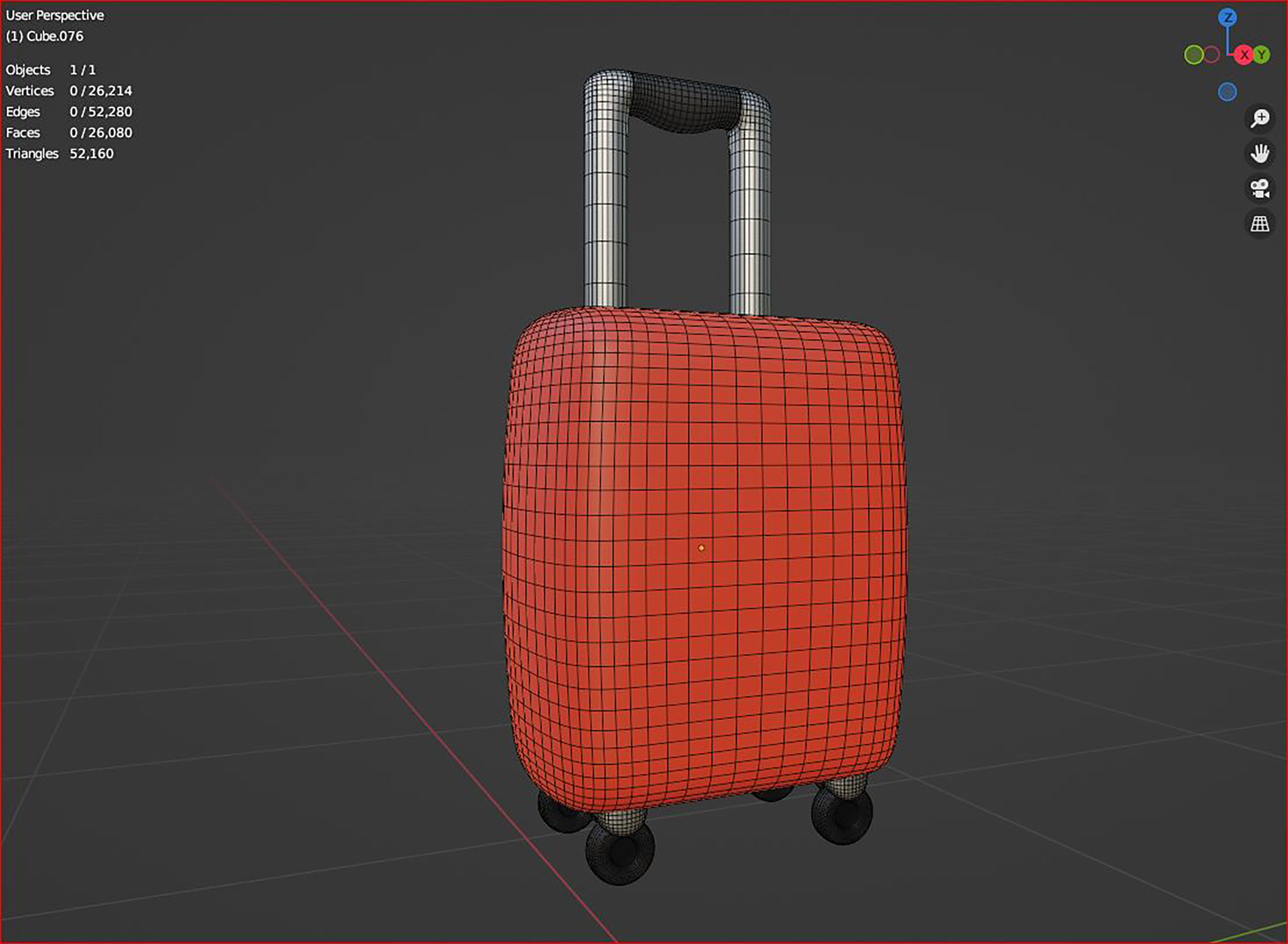 3d red suitcase cartoon icon 3D model | CGTrader