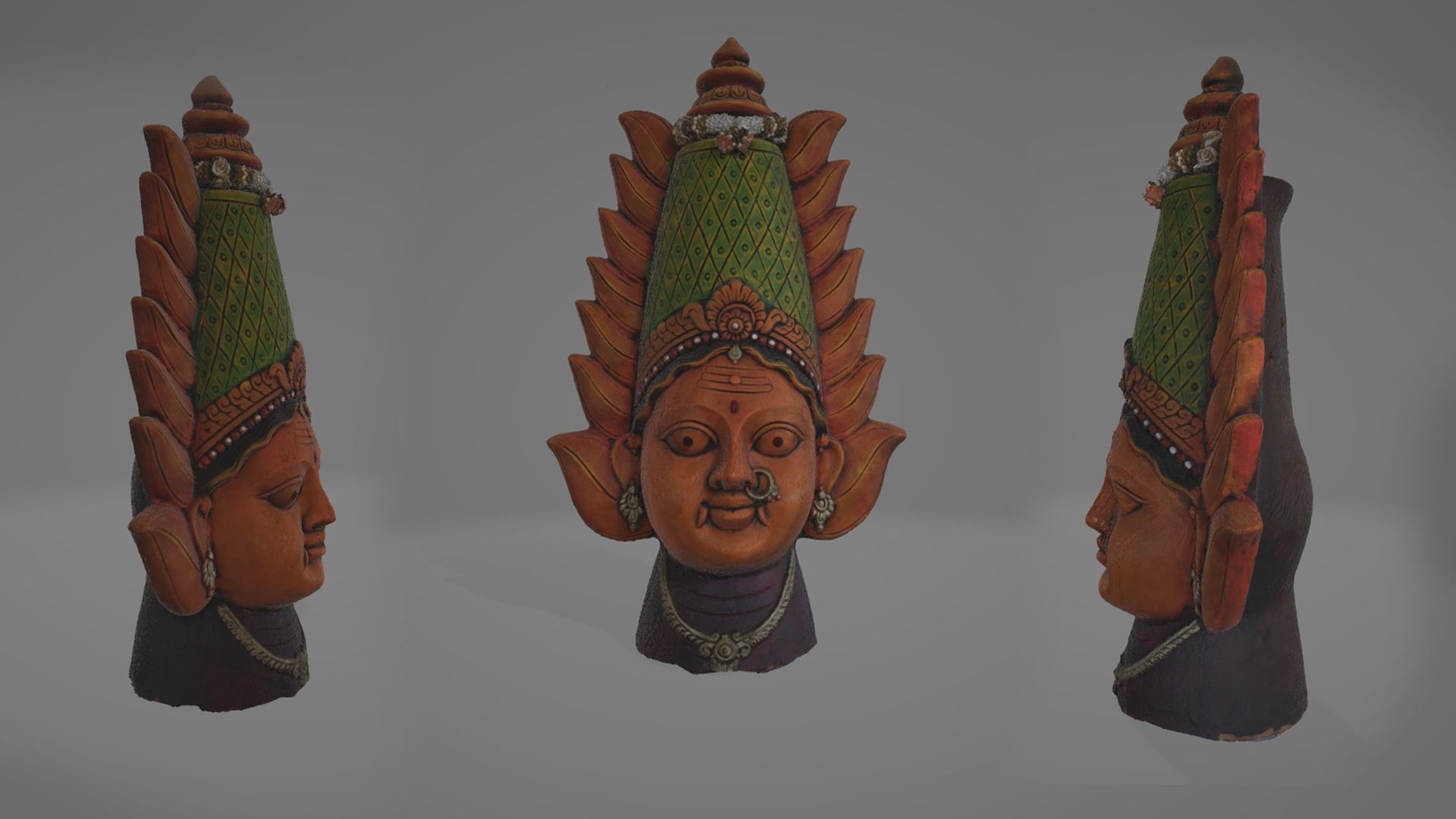 Hindu Amman God Statue 3D model 3D model | CGTrader