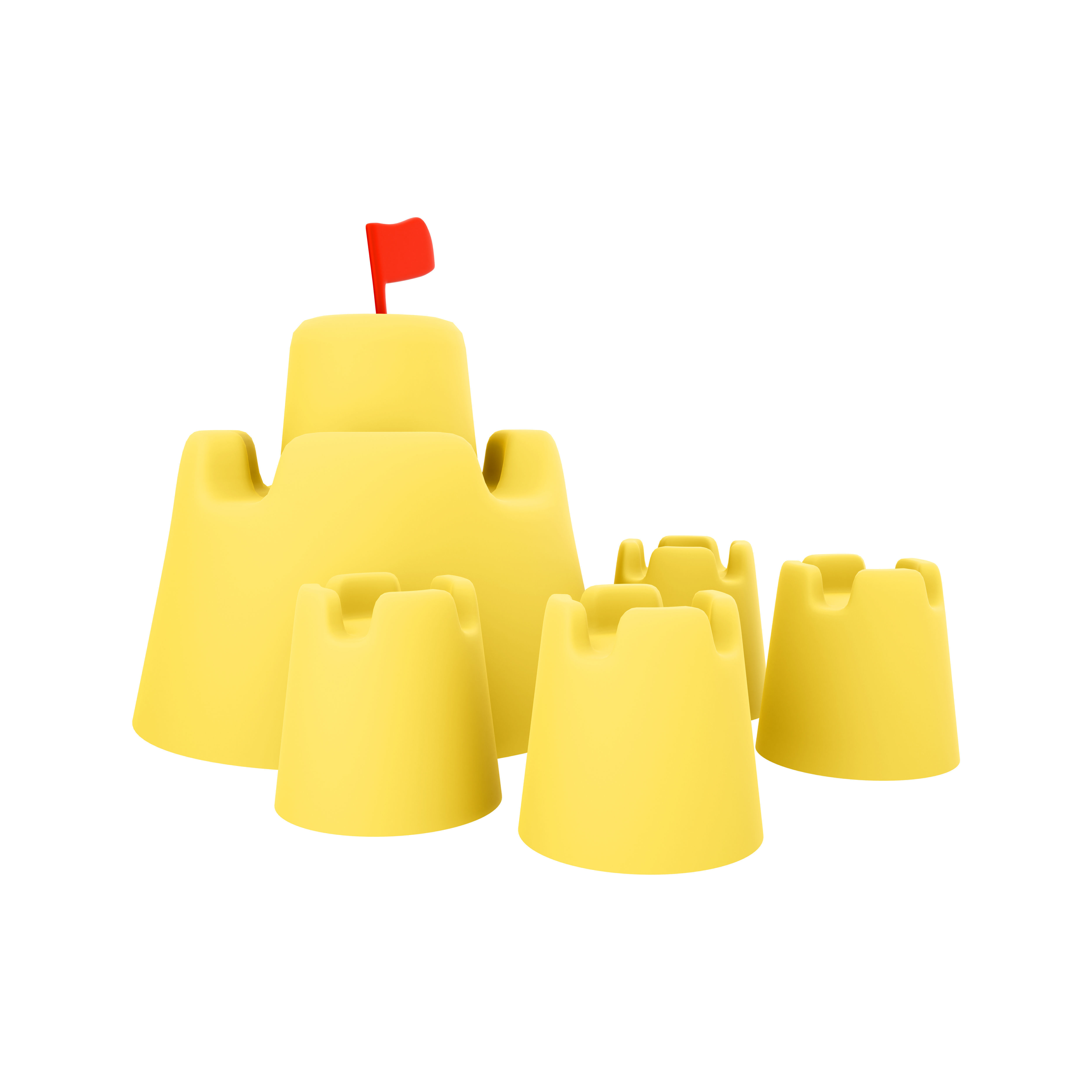 3d illustration of a beach sand tower 3D model | CGTrader