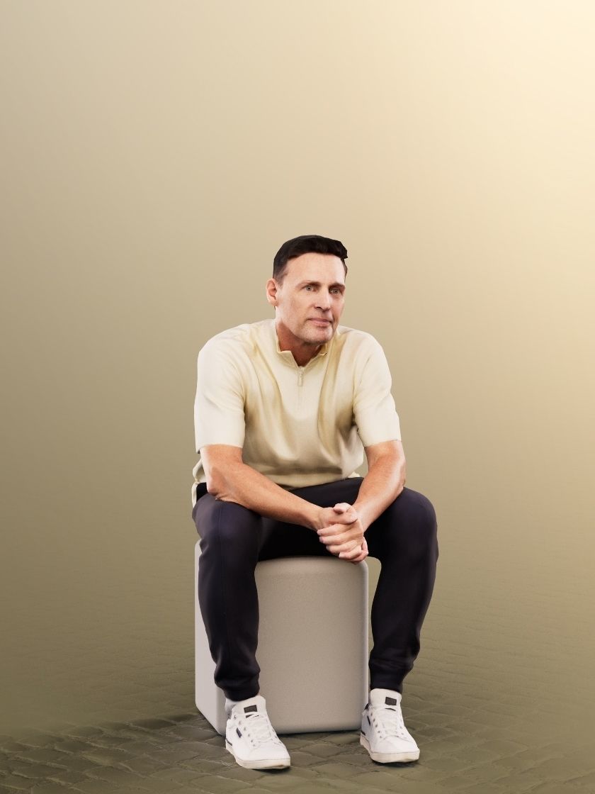 3D model Ruben 13669 - Sitting Casual Man VR / AR / low-poly | CGTrader