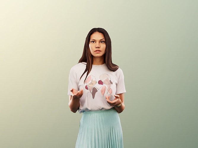 3D model Nala 13630 - Standing Girl Talking VR / AR / low-poly | CGTrader
