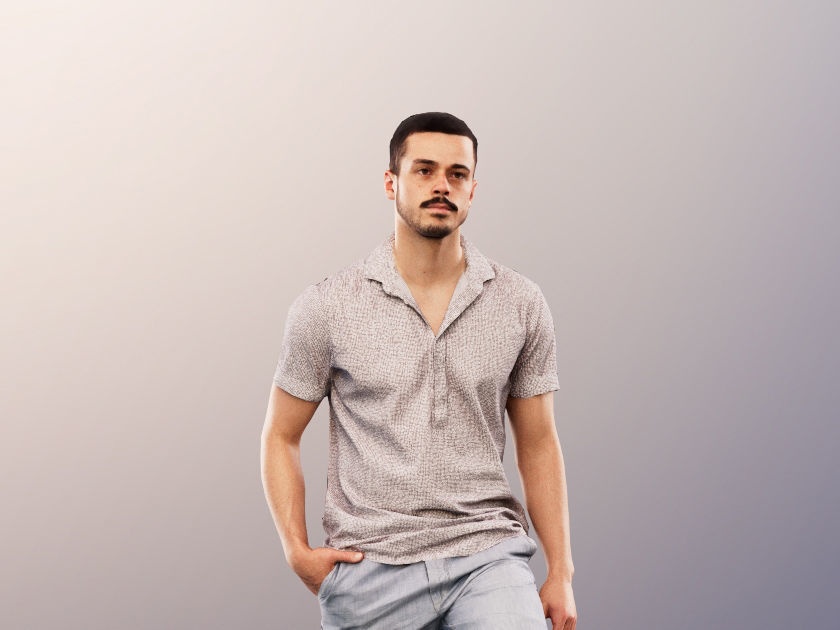 3D model Sandro 13272 - Man In Summer Outfit Walking Up Stairs VR / AR ...