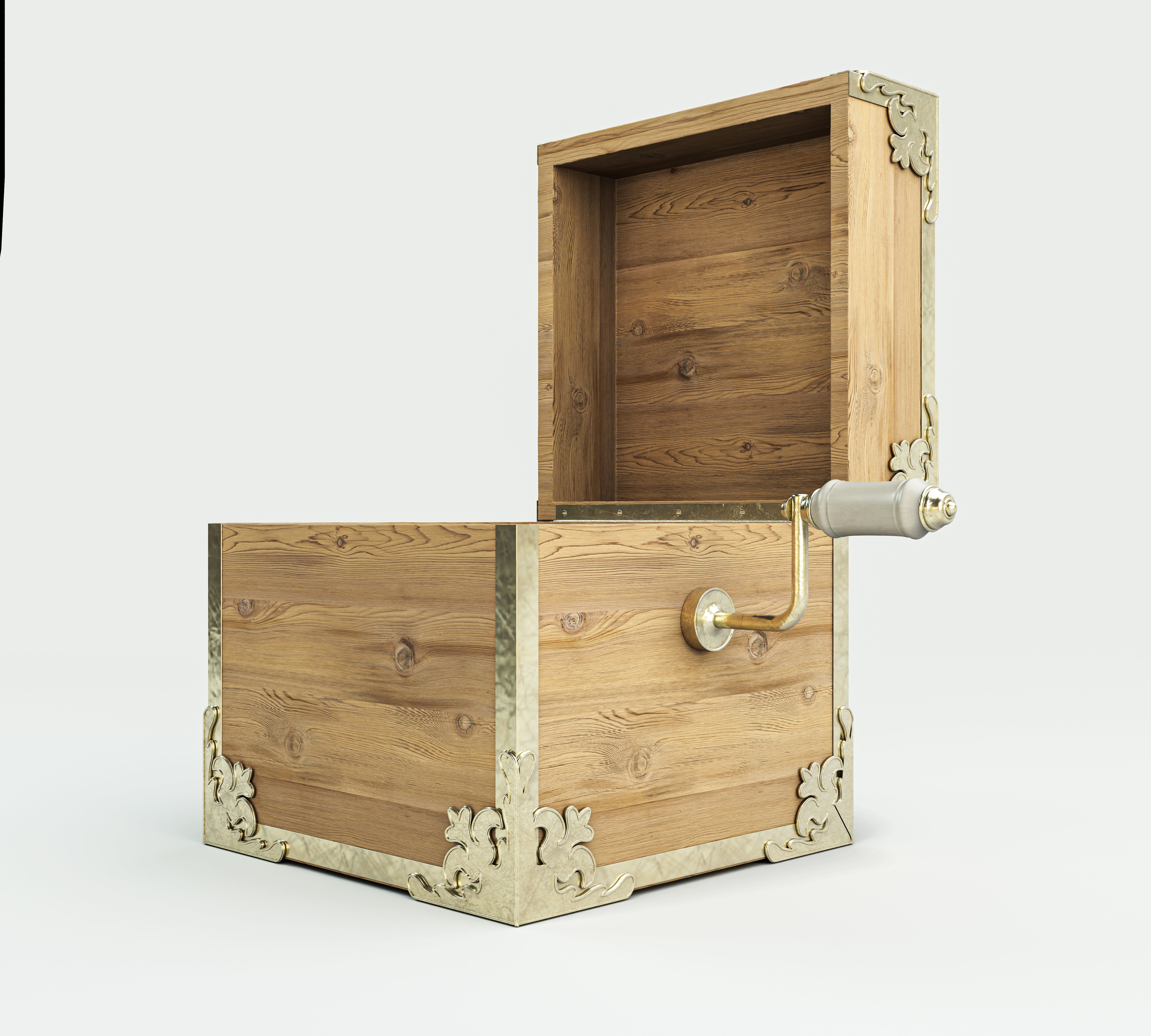 Ornate Wind Up Box 3D model | CGTrader