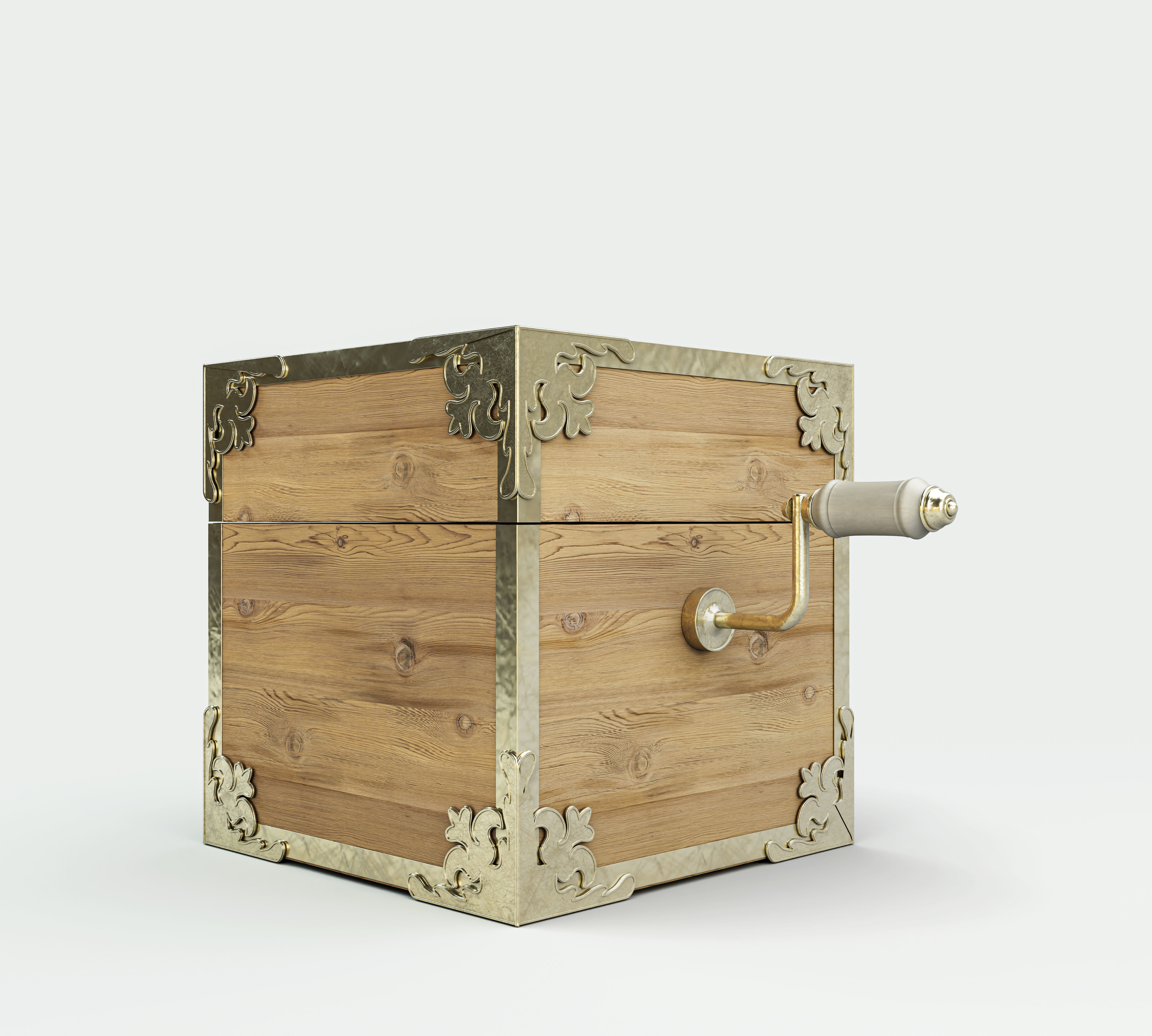Ornate Wind Up Box 3D model | CGTrader