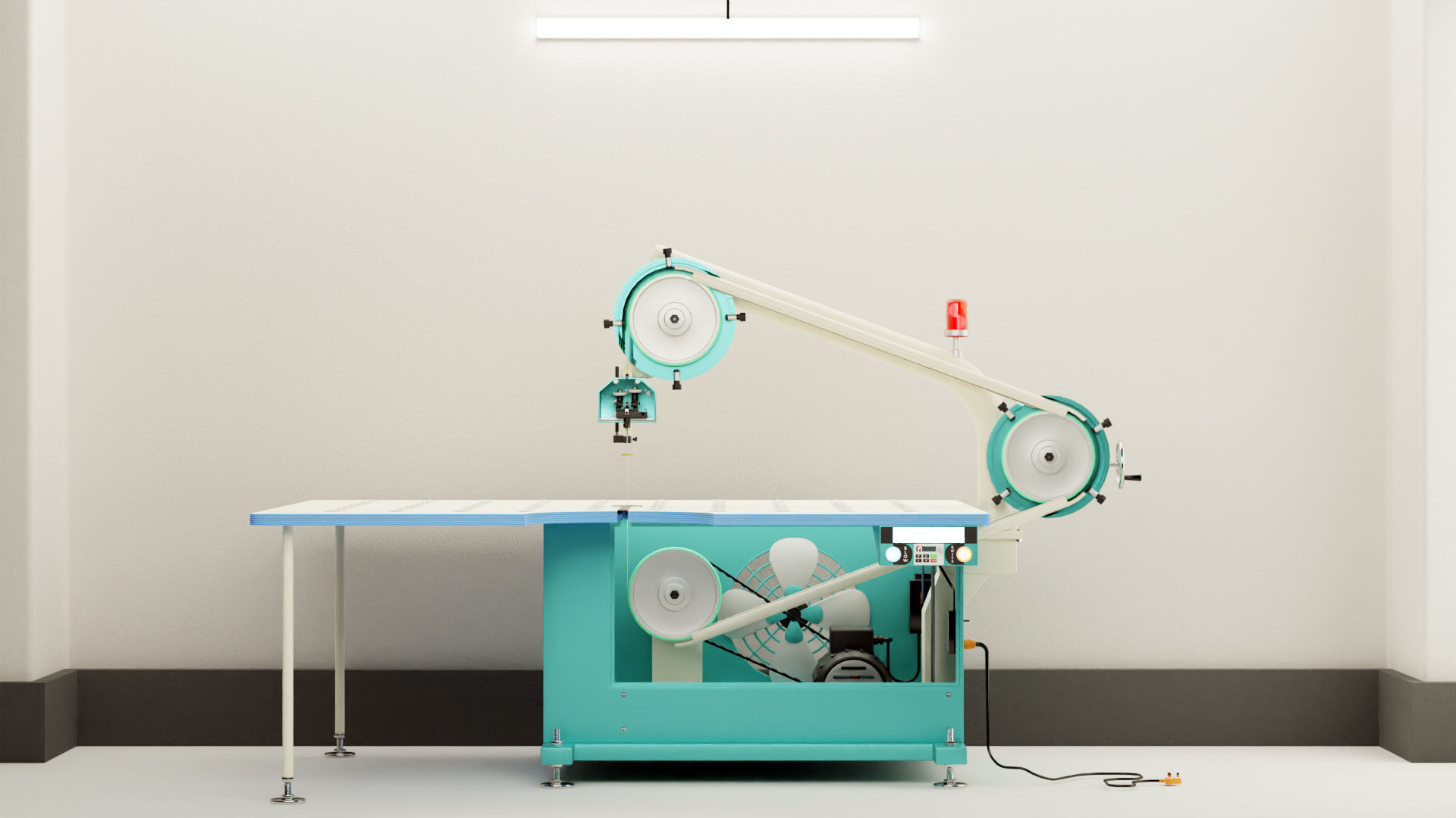 Band Knife Fabric Cutting Machine - 3D Model 3D model | CGTrader