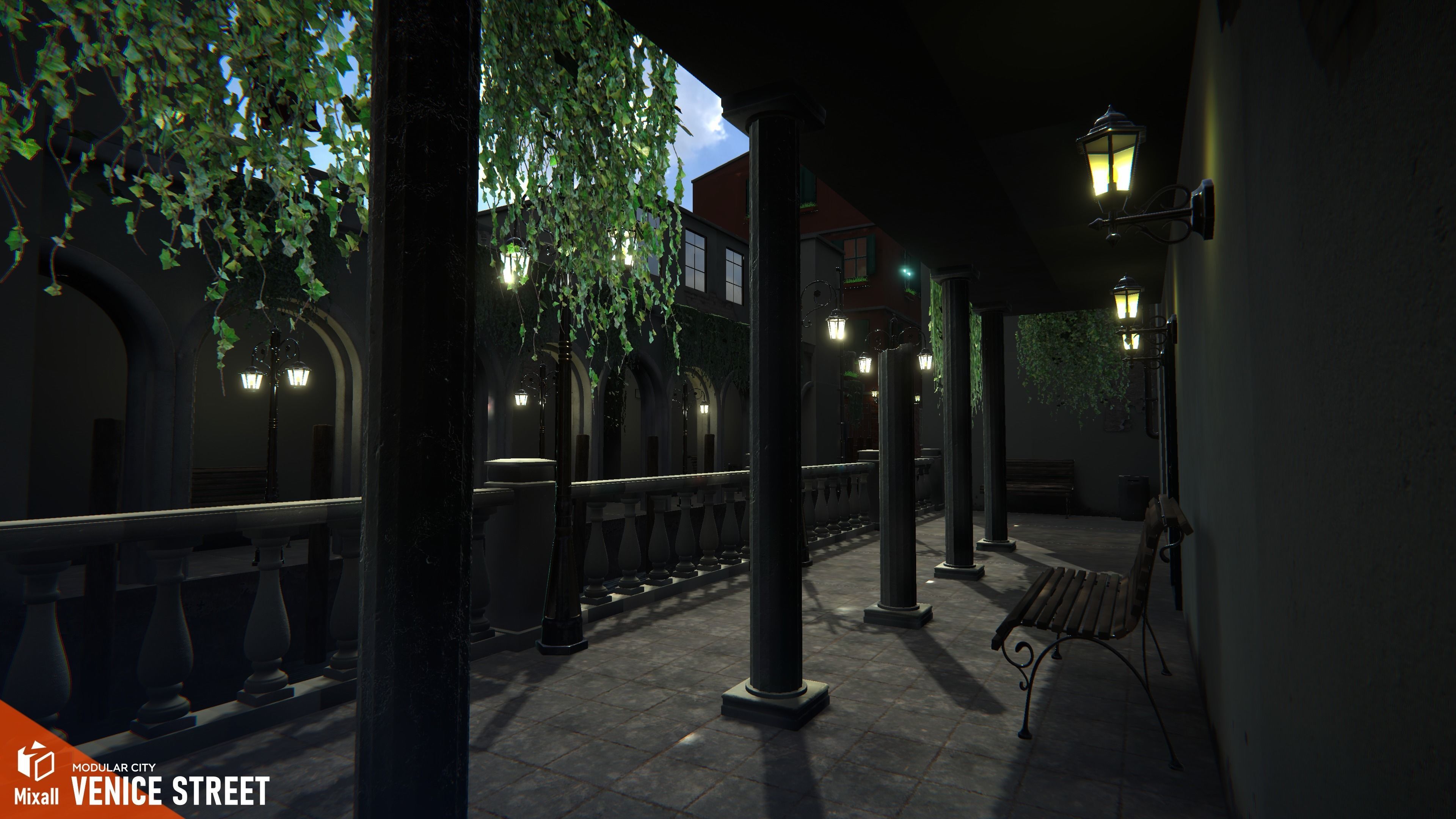 3D model Venice street - modular city VR / AR / low-poly | CGTrader