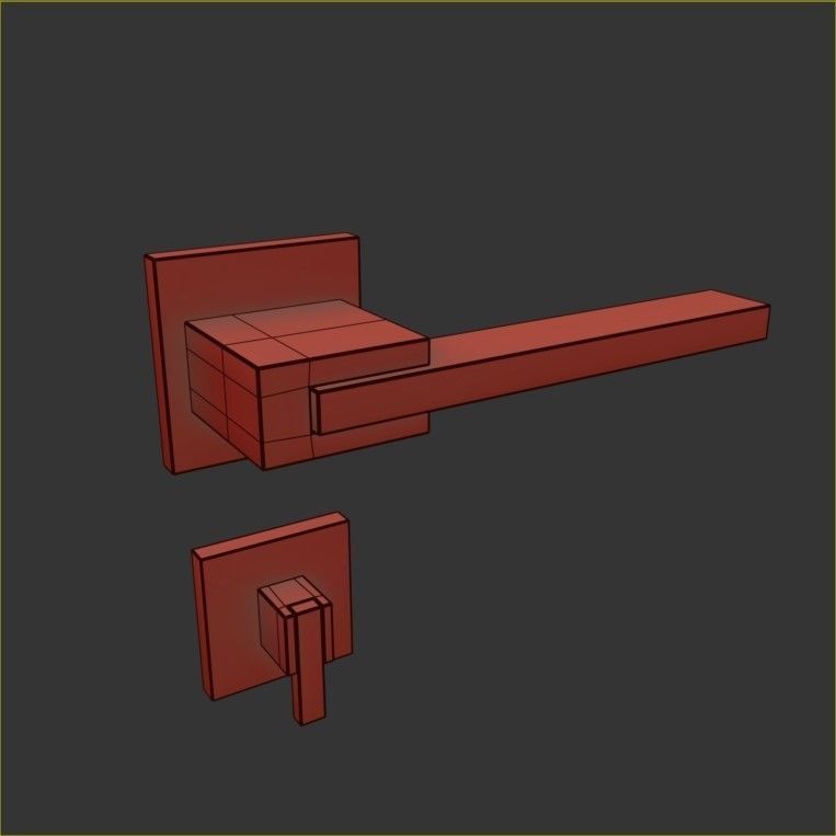 Door handle 002 3D model | CGTrader