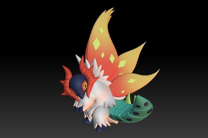 Pokemon Paradox Acient Volcarona Slither Wing 3D model 3D printable ...
