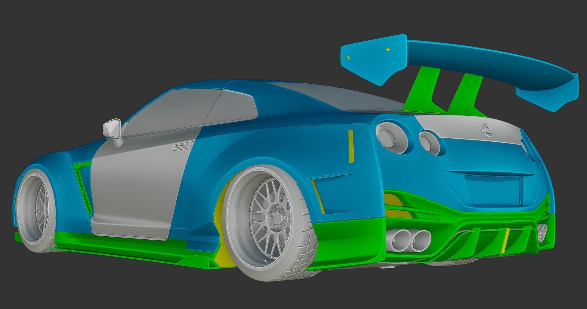 3D model NISSAN GT-R R35 DARWIN WIDEBODYKIT VR / AR / low-poly | CGTrader