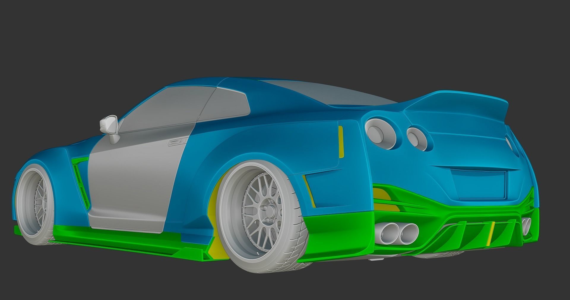 3D model NISSAN GT-R R35 DARWIN WIDEBODYKIT VR / AR / low-poly | CGTrader