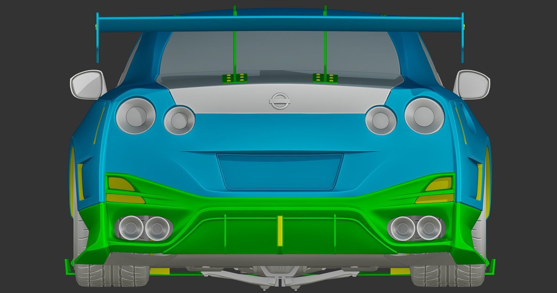 3D model NISSAN GT-R R35 DARWIN WIDEBODYKIT VR / AR / low-poly | CGTrader