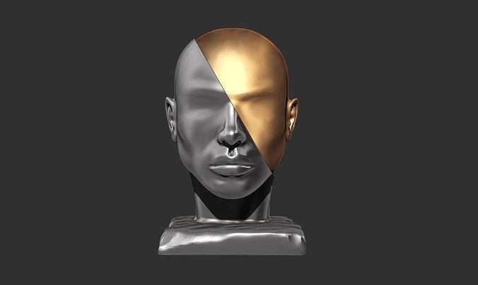 Abstract conceptual face sculpture 3D model 3D printable | CGTrader