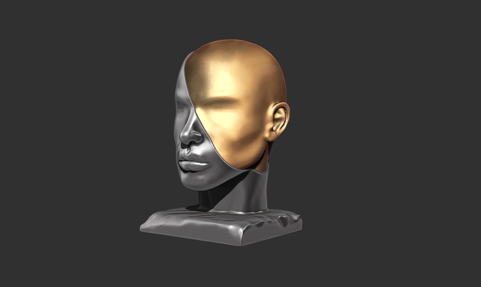 Abstract conceptual face sculpture 3D model 3D printable | CGTrader