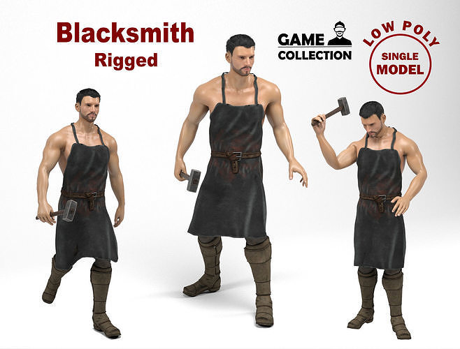 3D model Blacksmith VR / AR / low-poly | CGTrader