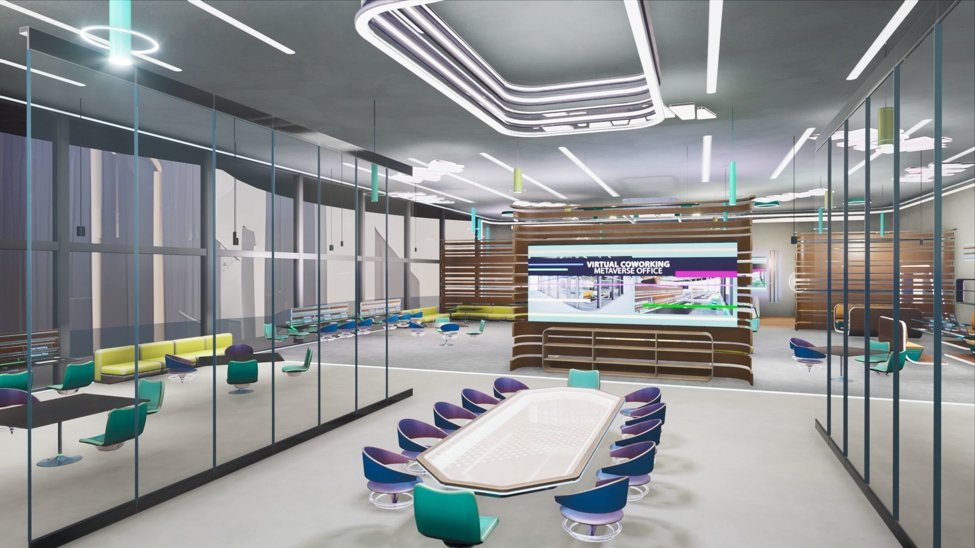 3D model Virtual Coworking - Metaverse Office VR / AR / low-poly | CGTrader