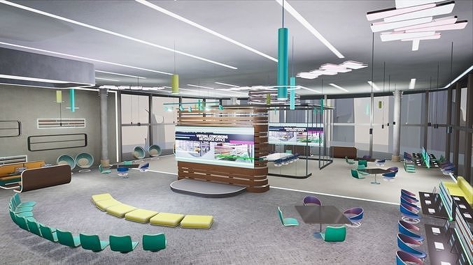 3D model Virtual Coworking - Metaverse Office VR / AR / low-poly | CGTrader
