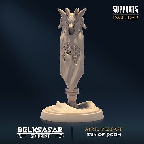 Doom Sun Banner 3D model 3D printable | CGTrader