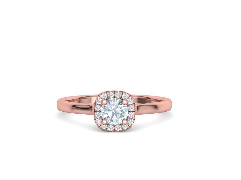 Halo Engagement Ring 40 pointer diamond stone 3dmodel 3D model 3D ...