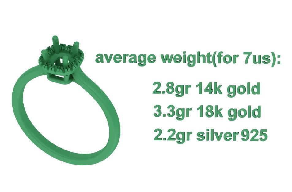 Halo Engagement Ring 40 pointer diamond stone 3dmodel 3D model 3D ...