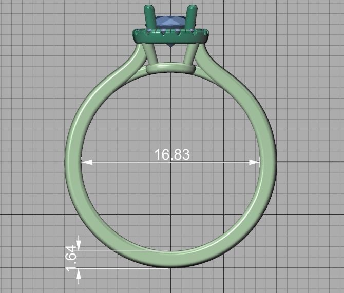 Halo Engagement Ring 40 pointer diamond stone 3dmodel 3D model 3D ...