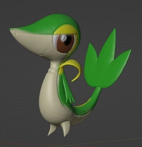 Snivy free 3D model 3D printable | CGTrader