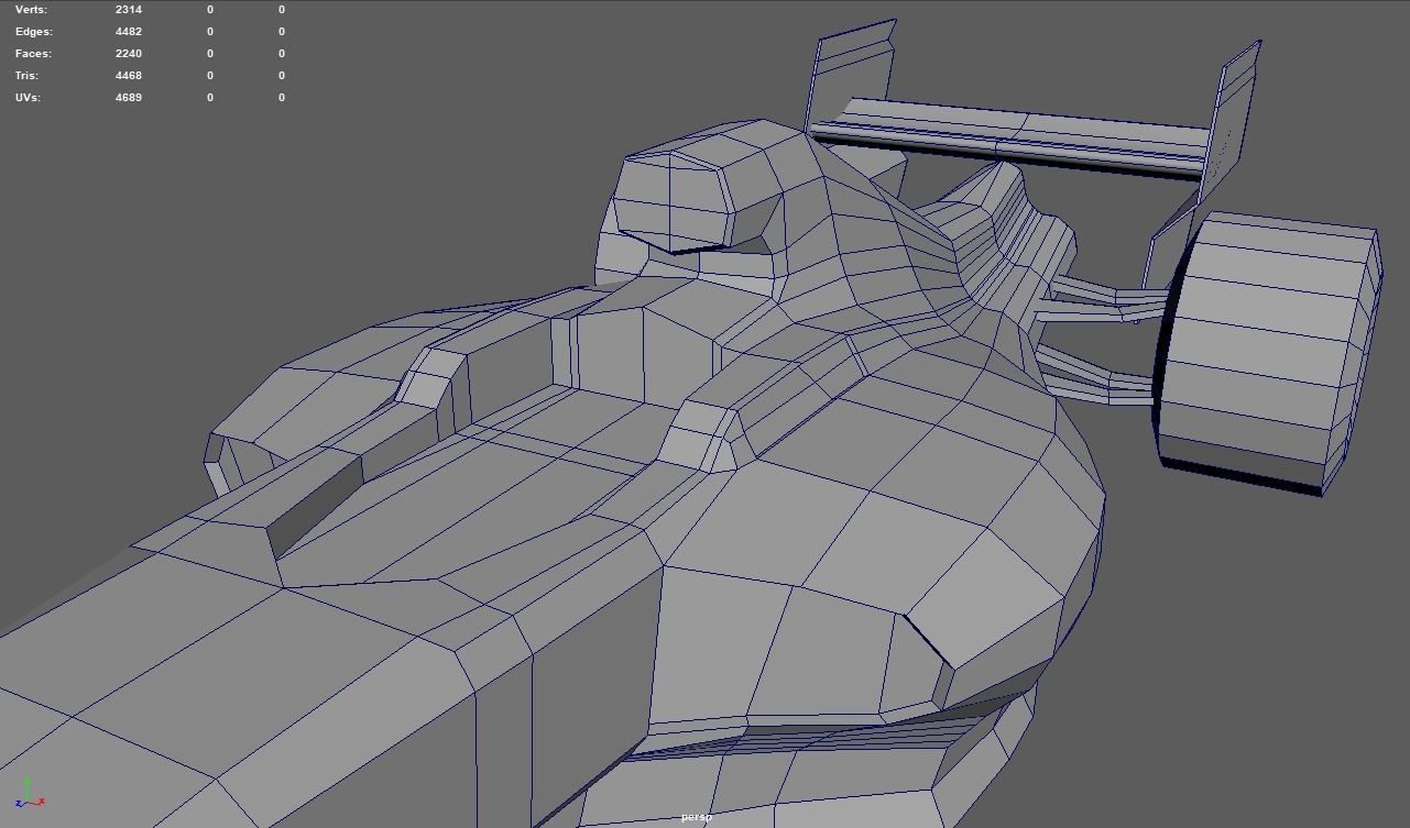 3D model Low Poly Formula 1 Car 01 VR / AR / low-poly | CGTrader