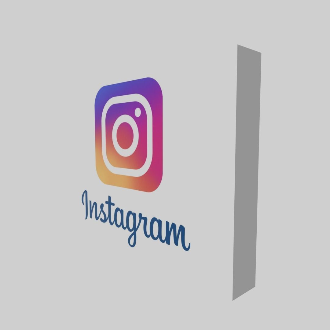 3D model Instagram icon VR / AR / low-poly | CGTrader
