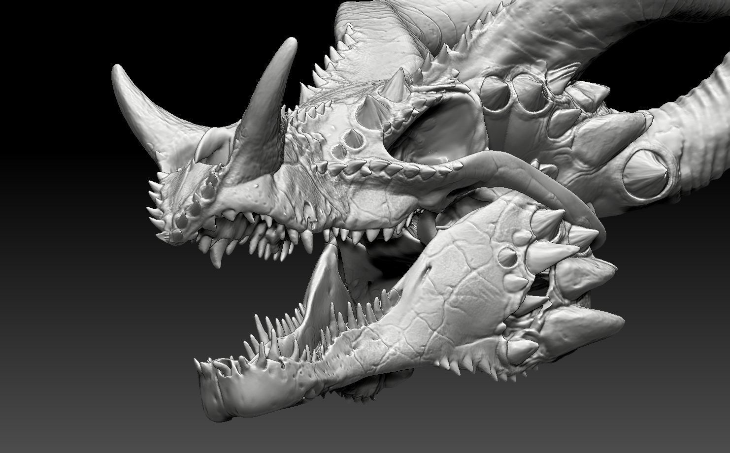 dragon skull 3D model 3D printable | CGTrader